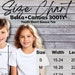 Bella Canvas 3001Y Size Chart Mockup, T-shirt Youth Size Guide, BC3001Y ...