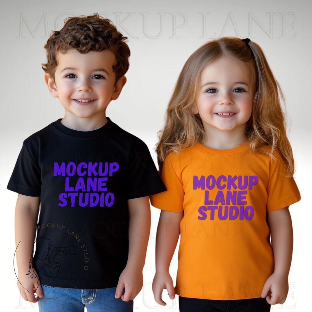 Rabbit Skins 3321 Mockup, Siblings Mockup, RS3321 Boy and Girl ...