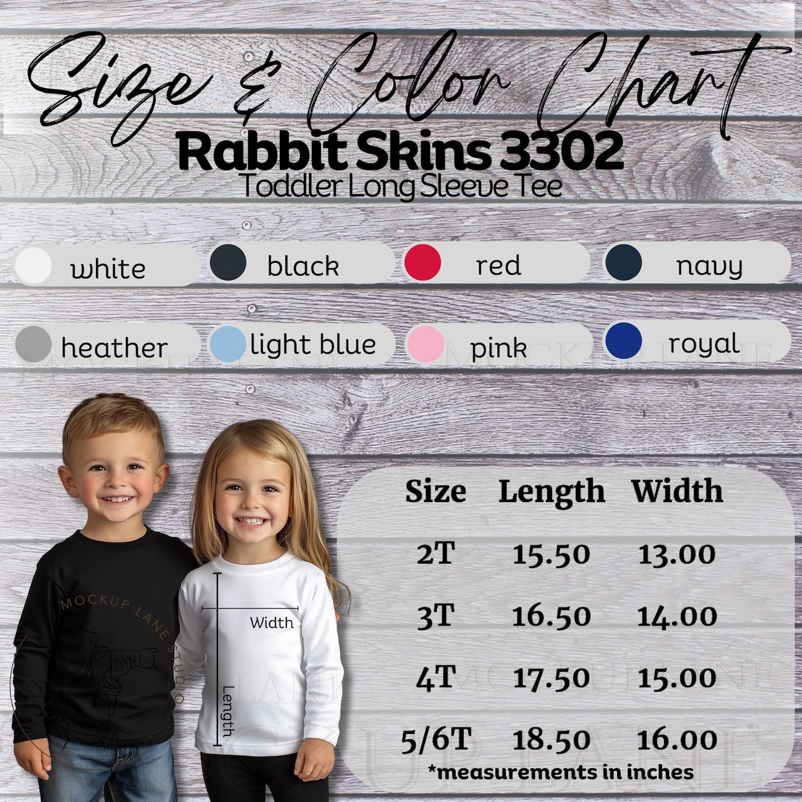 Rabbit Skins 3302 Color Chart, Toddler Rabbit Skins Sizing, RS 3302 ...