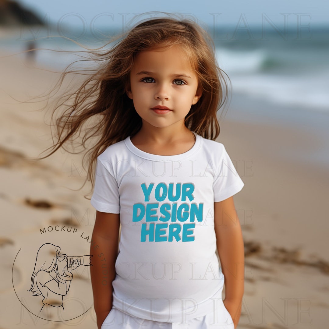 Bella Canvas 3001T Mockup, White T-shirt Toddler Girl Mock Up, Mother's ...