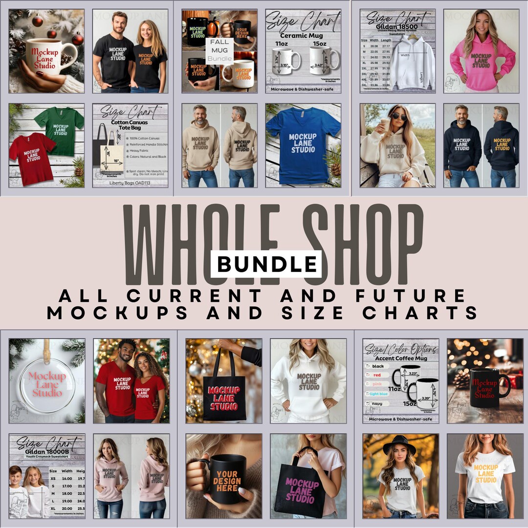 Whole Shop Mockup Bundle, Lifetime Access Pass, Full Access Shop Pass ...