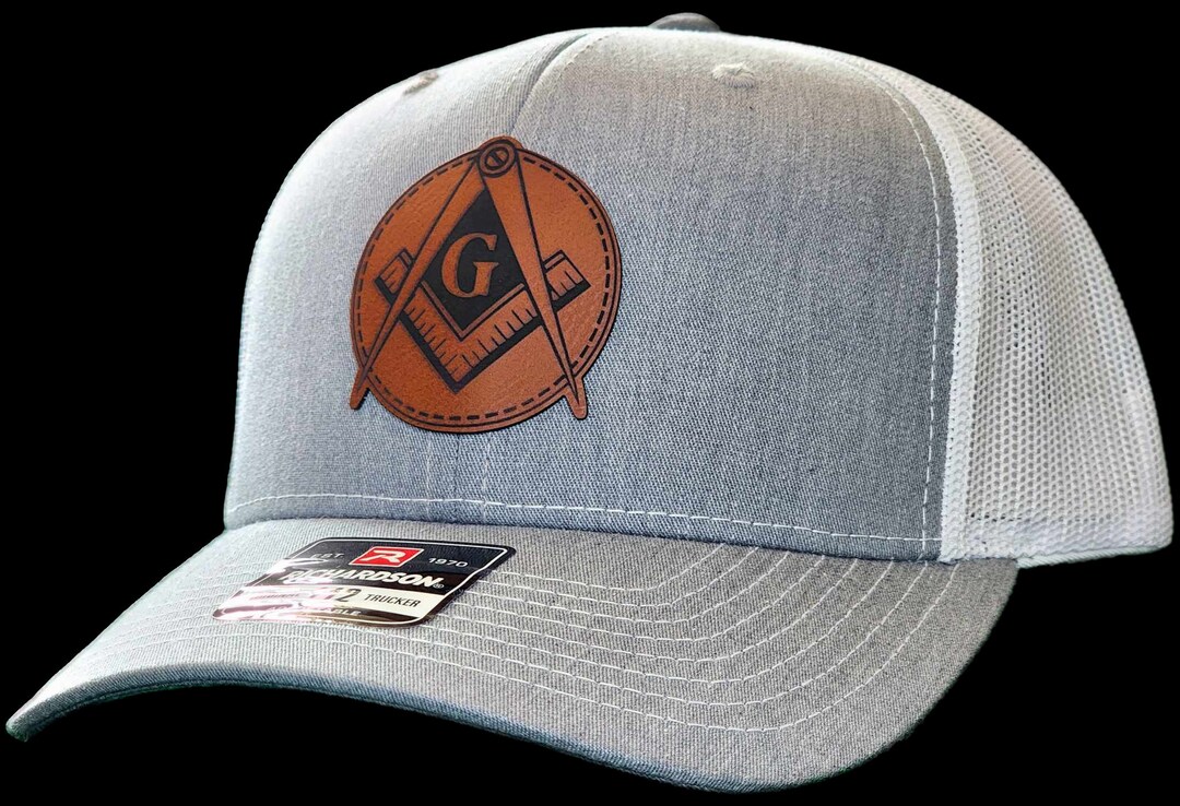 Mason Square and Compass Leatherette Patch Richardson 112 Trucker Cap - Etsy