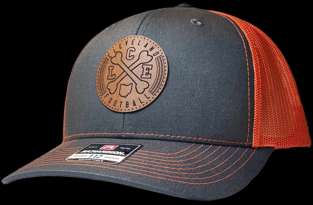 Cleveland Football Crossed Bones Leatherette Patch Richardson 112 Trucker Cap - Etsy