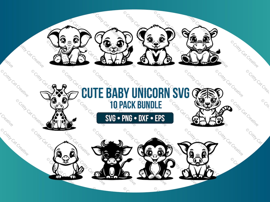 Cute Baby Animals SVG Bundle - Etsy