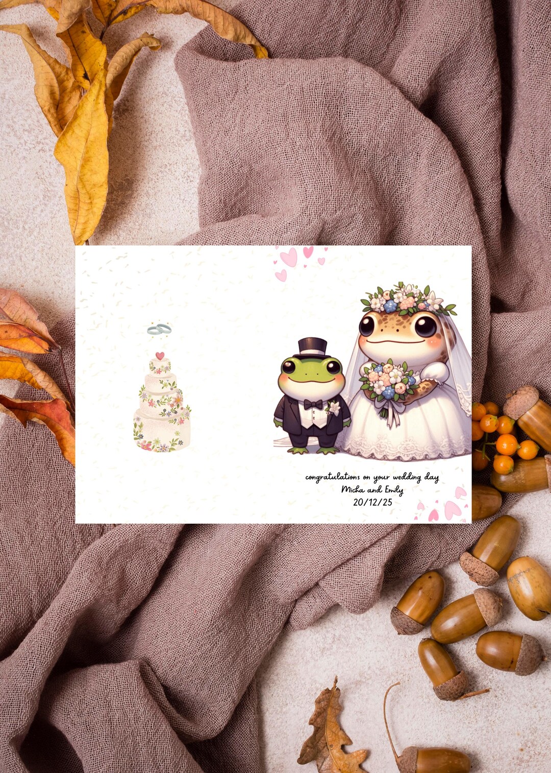 Congratulations Cards, Toad Wedding - Etsy