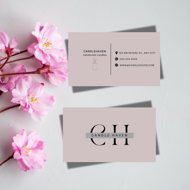 Editable Candle Scent Card Canva Template, Candle Scent Card Template ...