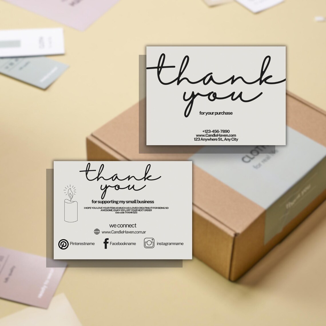 Editable Candle Scent Card Canva Template, Candle Scent Card Template ...