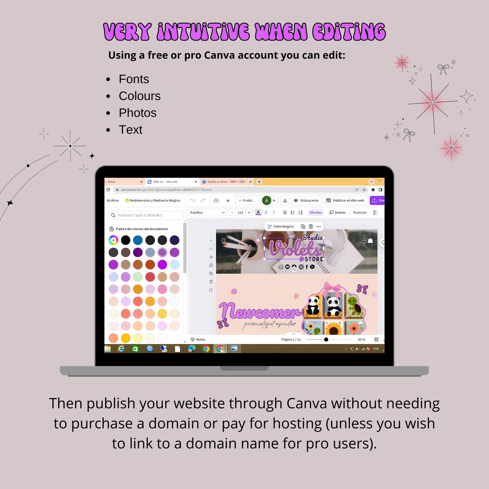 Canva Sales Page Template, Canva Website Template, Course Sales Page ...