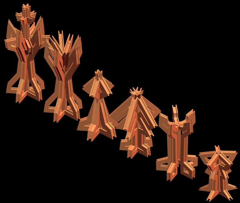 Angular Stylized 3D Printable Chess Set STL Files - Etsy