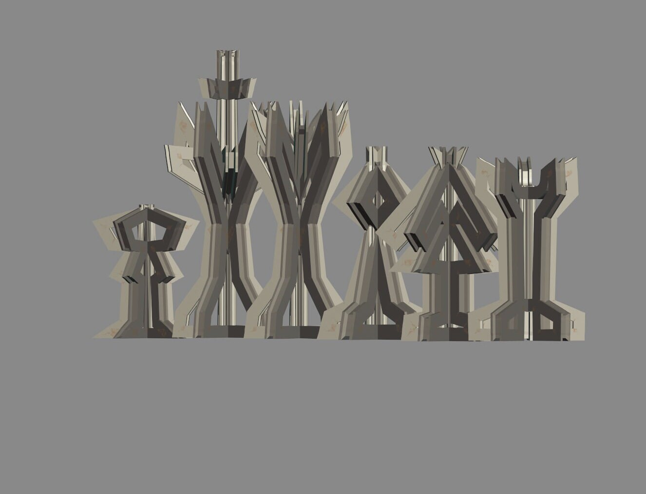 Angular Stylized 3D Printable Chess Set STL Files - Etsy