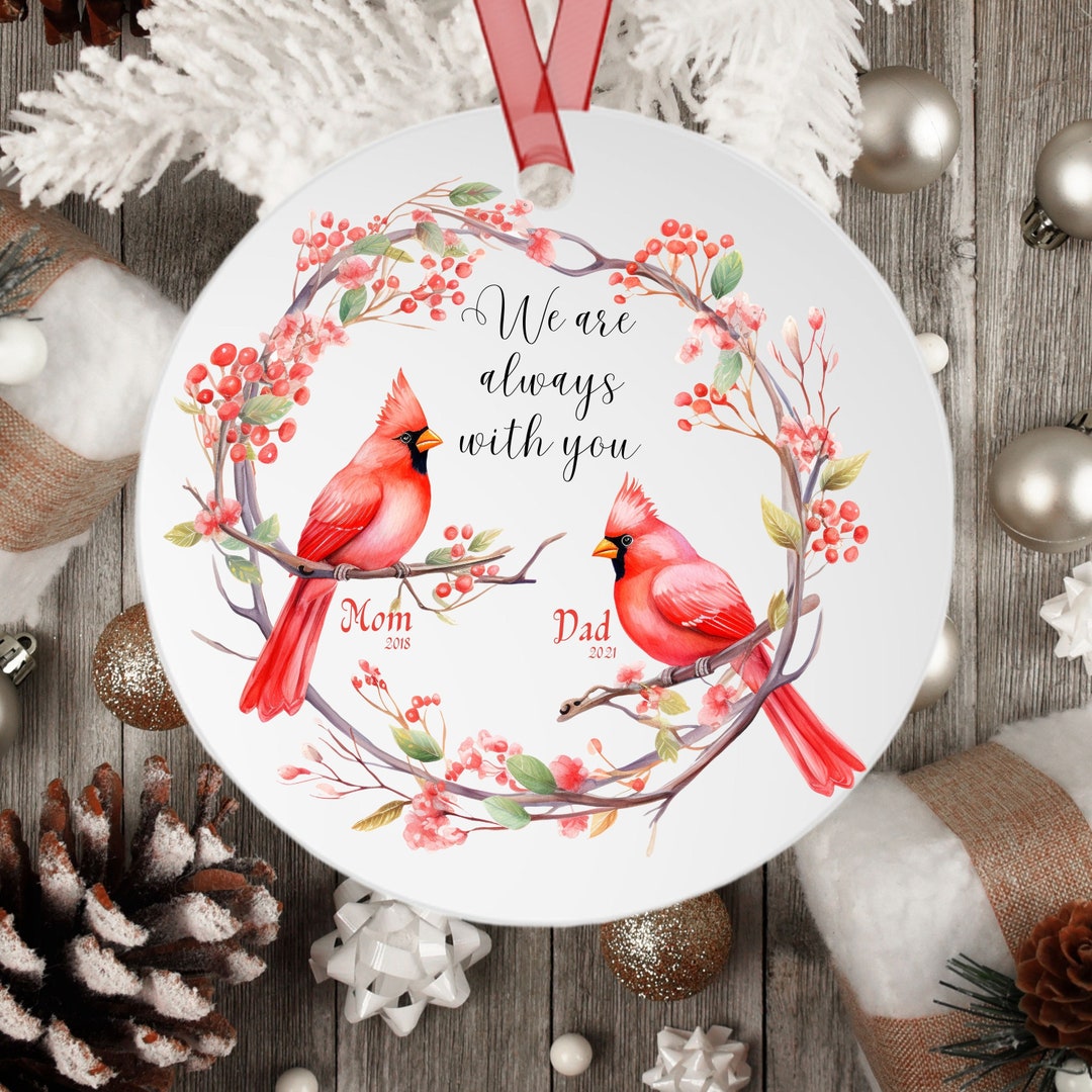 Red Cardinal Memorial Christmas Ornament Personalized - Etsy