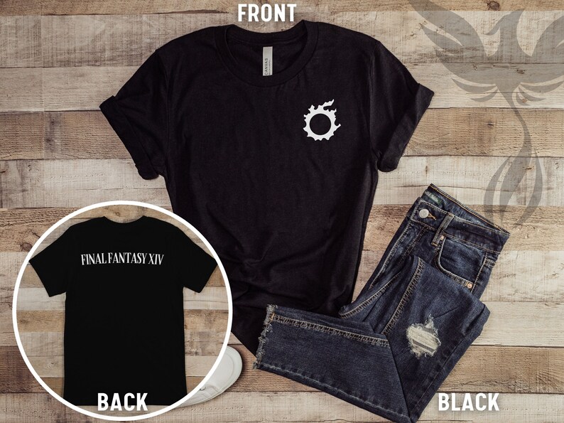 FFXIV Meteor Logo Short Sleeve Tee With final Fantasy Xiv on the Back ...