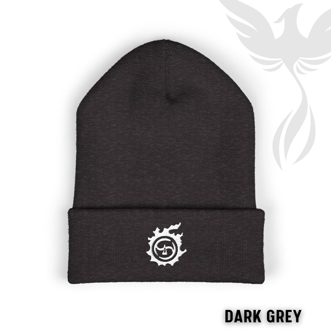 FFXIV Meteor & Samurai Logo Embroidered Beanie, Final Fantasy XIV ...