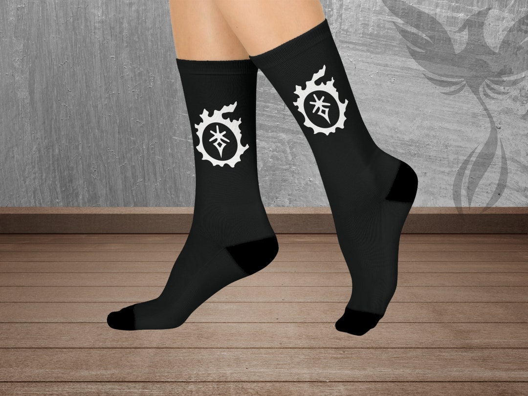 FFXIV Dark Knight Job Icon and Meteor Cushioned Crew Socks, Final ...