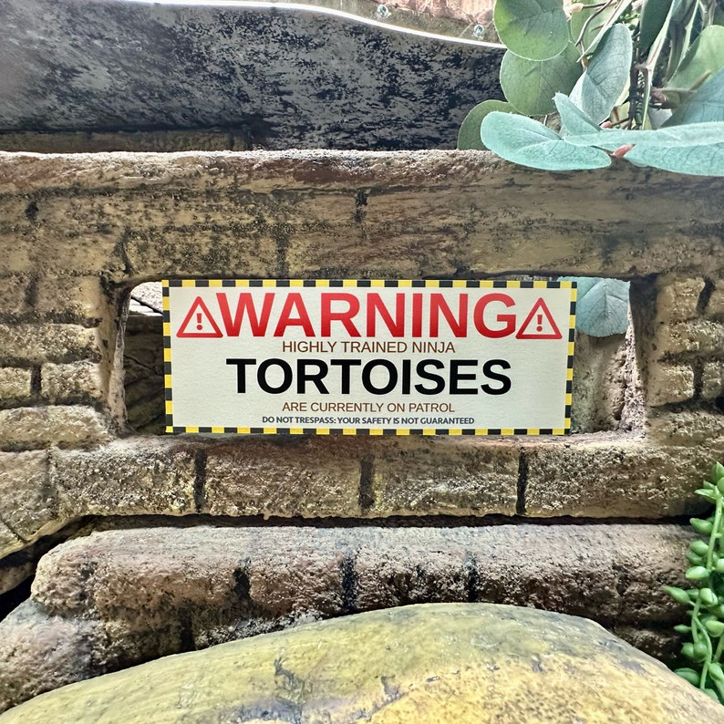 Ninja Tortoises on Patrol PVC Sign: Indoor/outdoor Enclosure Decor - Etsy