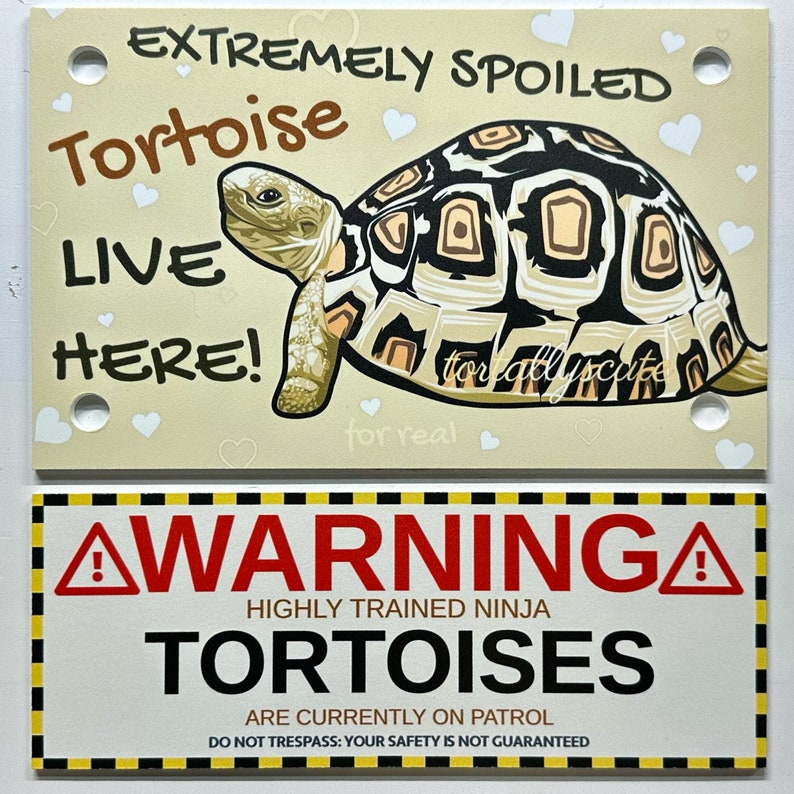 Ninja Tortoises on Patrol PVC Sign: Indoor/outdoor Enclosure Decor - Etsy