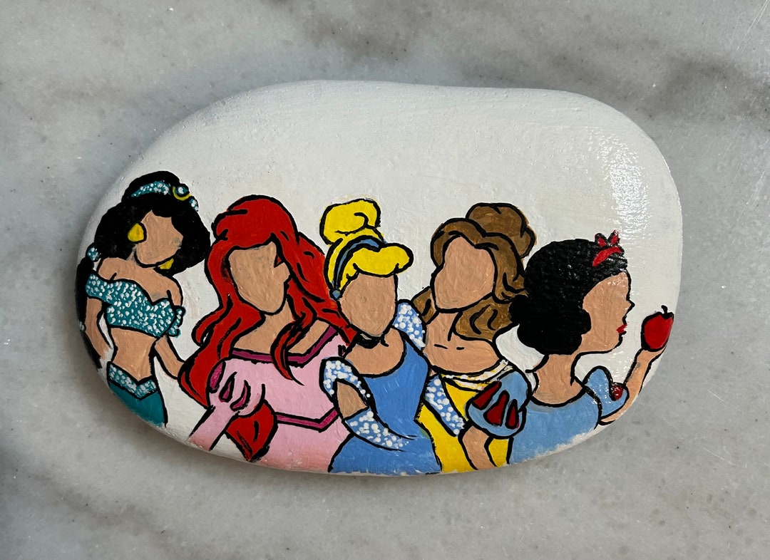 Disney Princess Inspired Painted Rock - Etsy