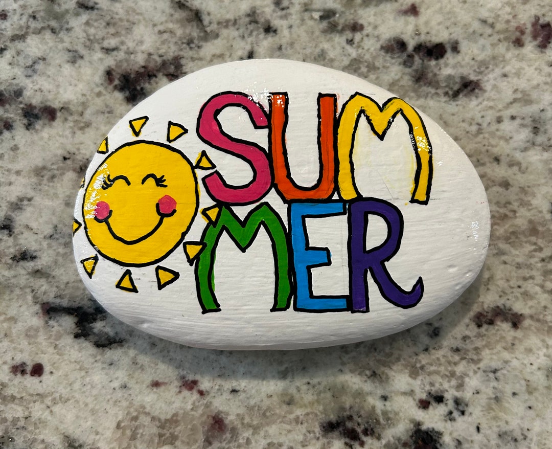 Summer Painted Rock - Etsy