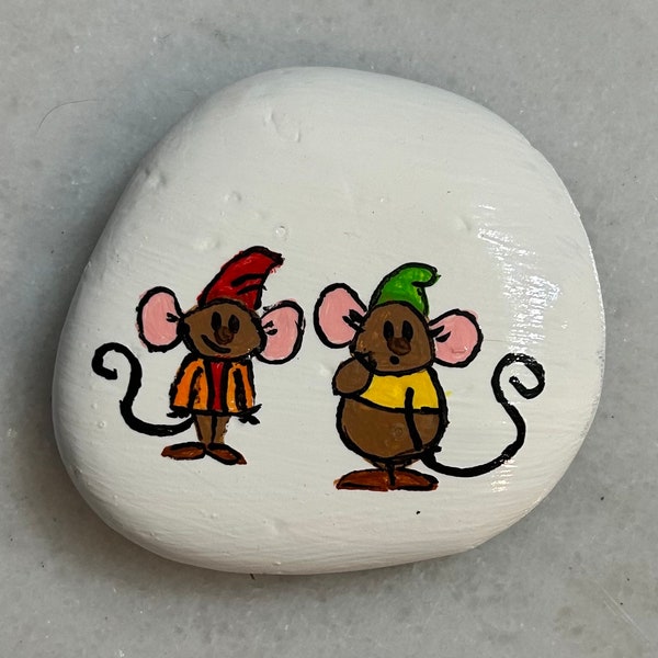 Mouse Rock Painted - Etsy