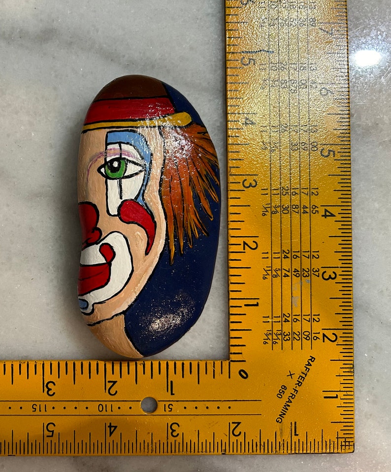 Clown Painted Rock - Etsy