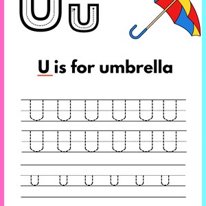 Printable Preschool Alphabet Handwriting Tracing, Uppercase and ...