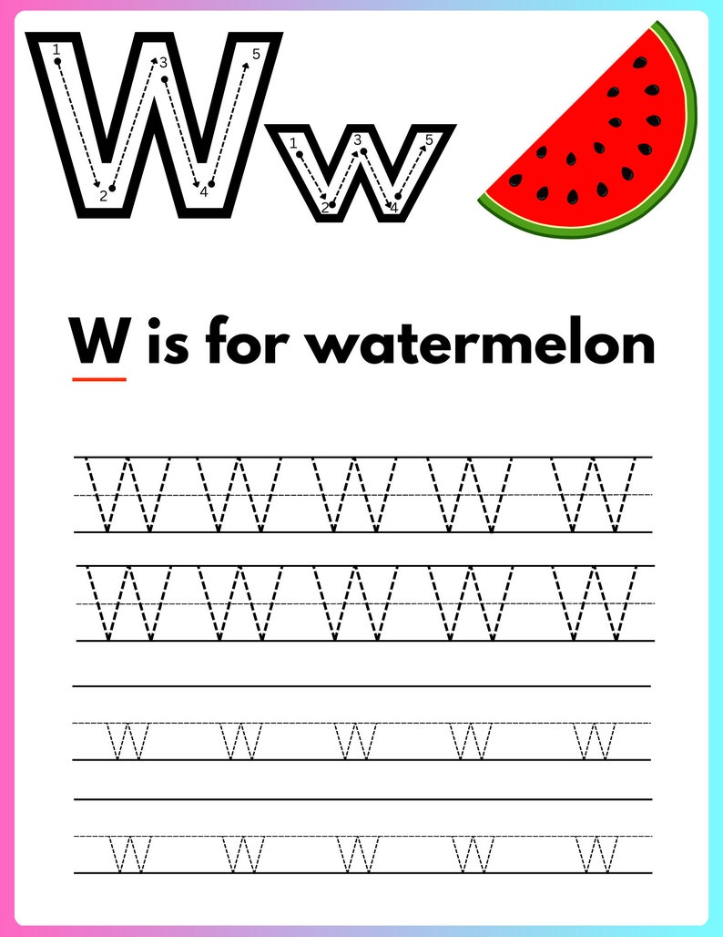 Printable Preschool Alphabet Handwriting Tracing, Uppercase and ...