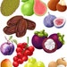 Fruit Clipart Set, High-quality Clipart, Fruits PNG, Clipart Set of ...