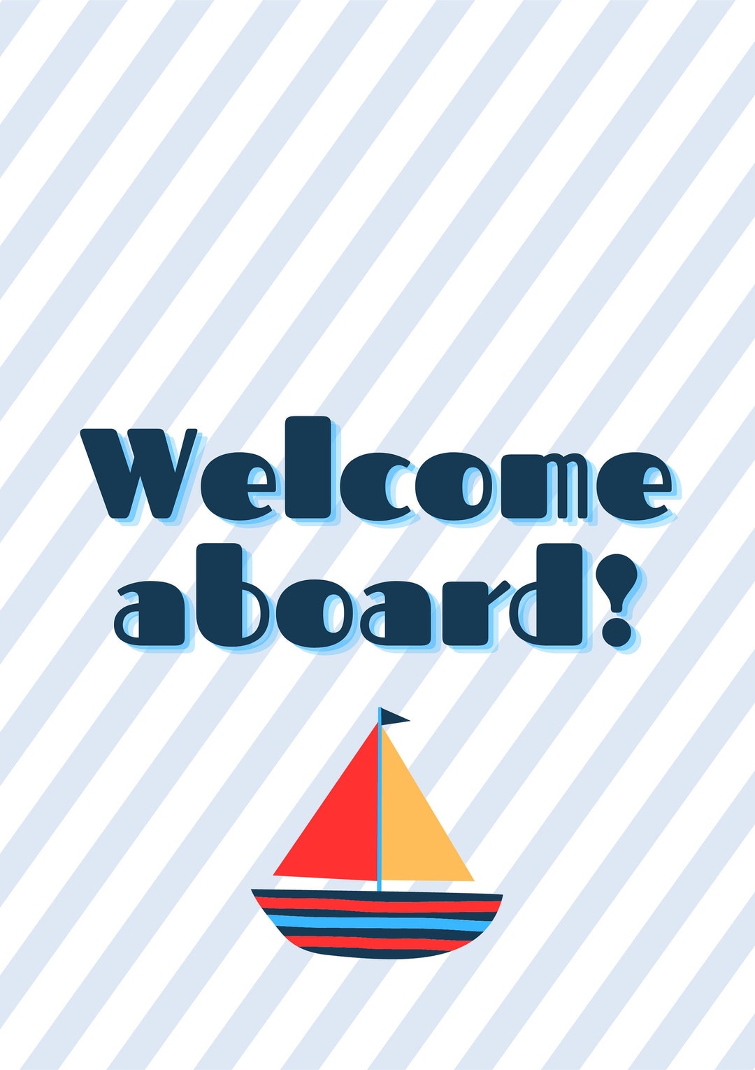 Welcome Aboard Digital Art Print/printable/room Decor/family/welcome ...
