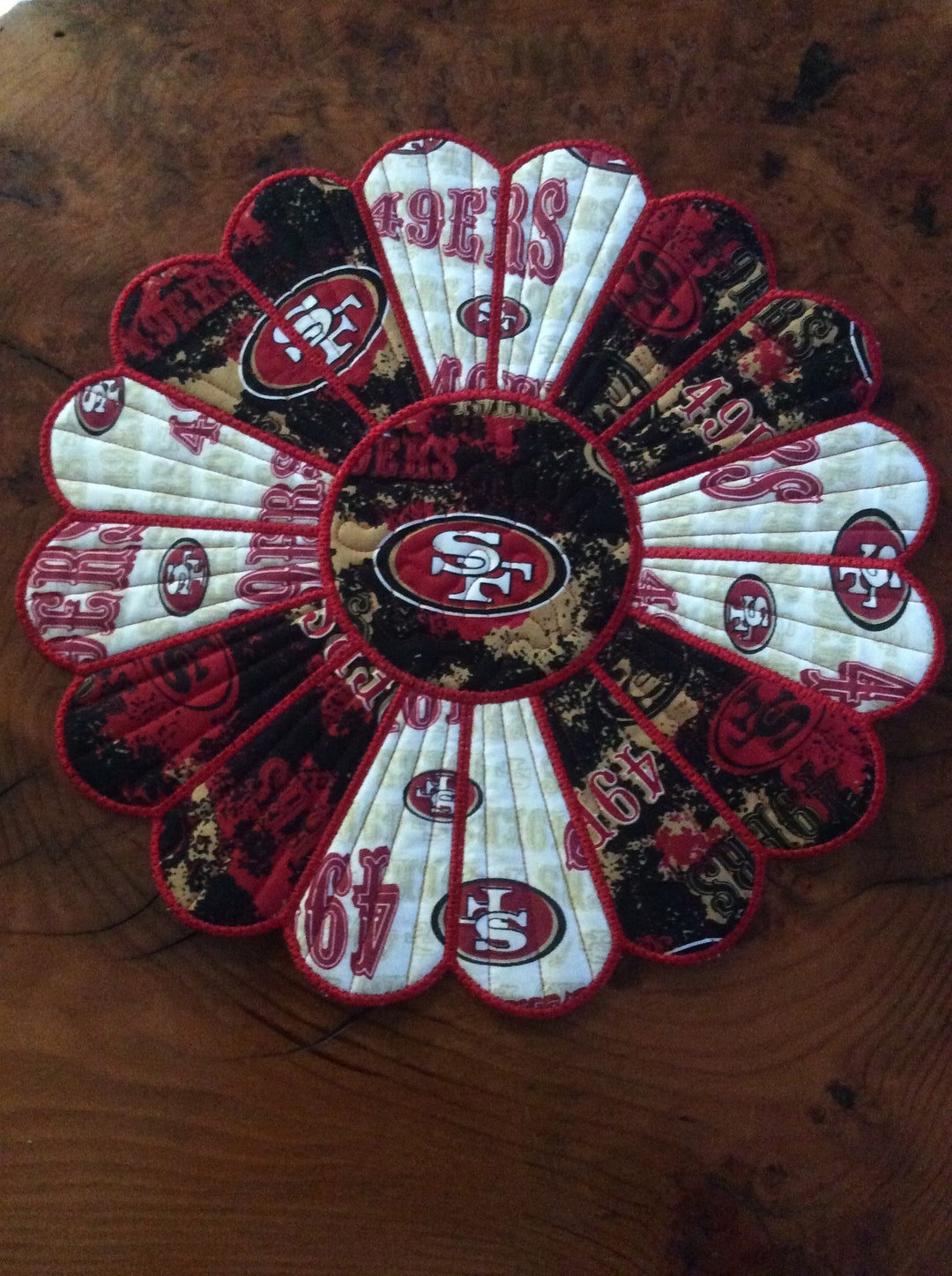 San Franscico 49er Centerpiece or Candle Rug - Etsy