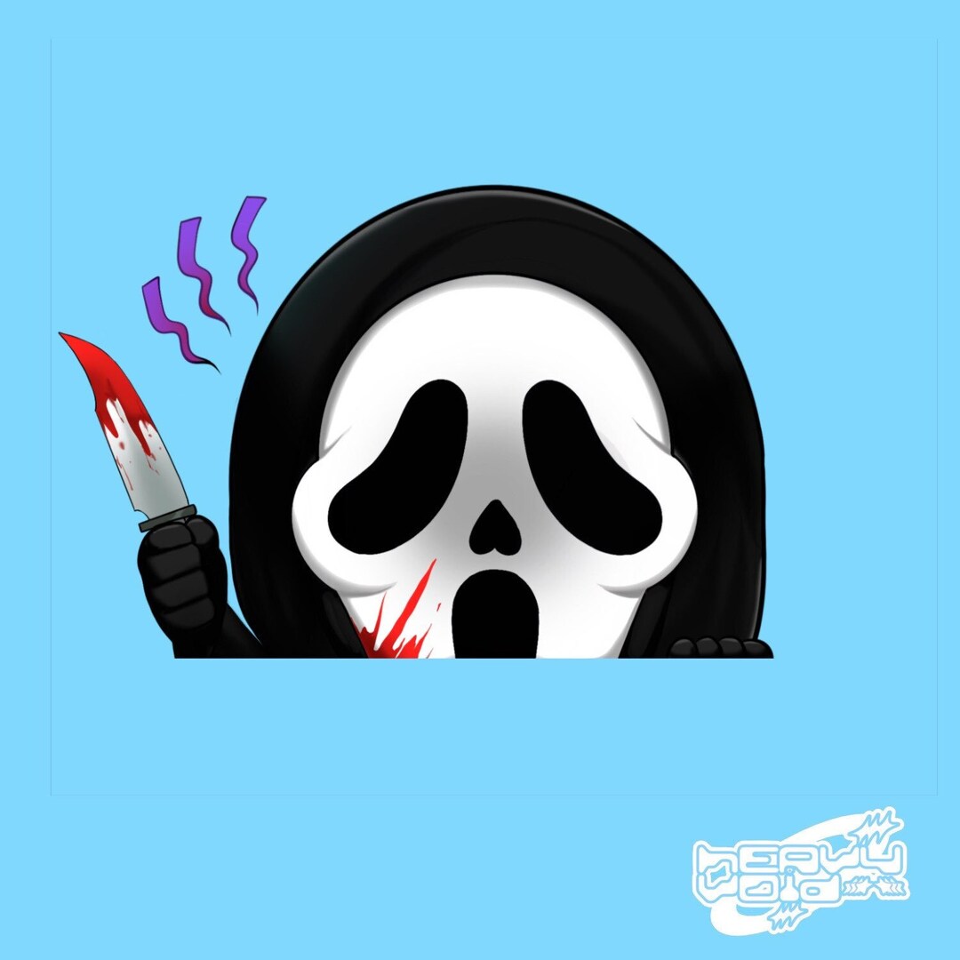 Ghostface Sticker Vinyl Sticker Anime Decal Horror - Etsy