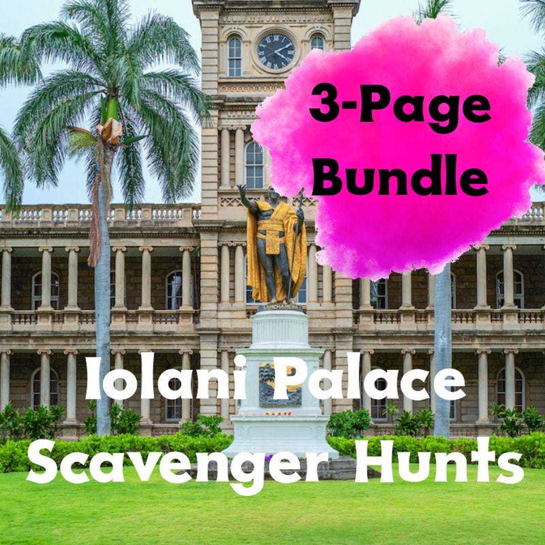 Iolani Palace Scavenger Hunt for Kids | Printable Hawaiian History ...