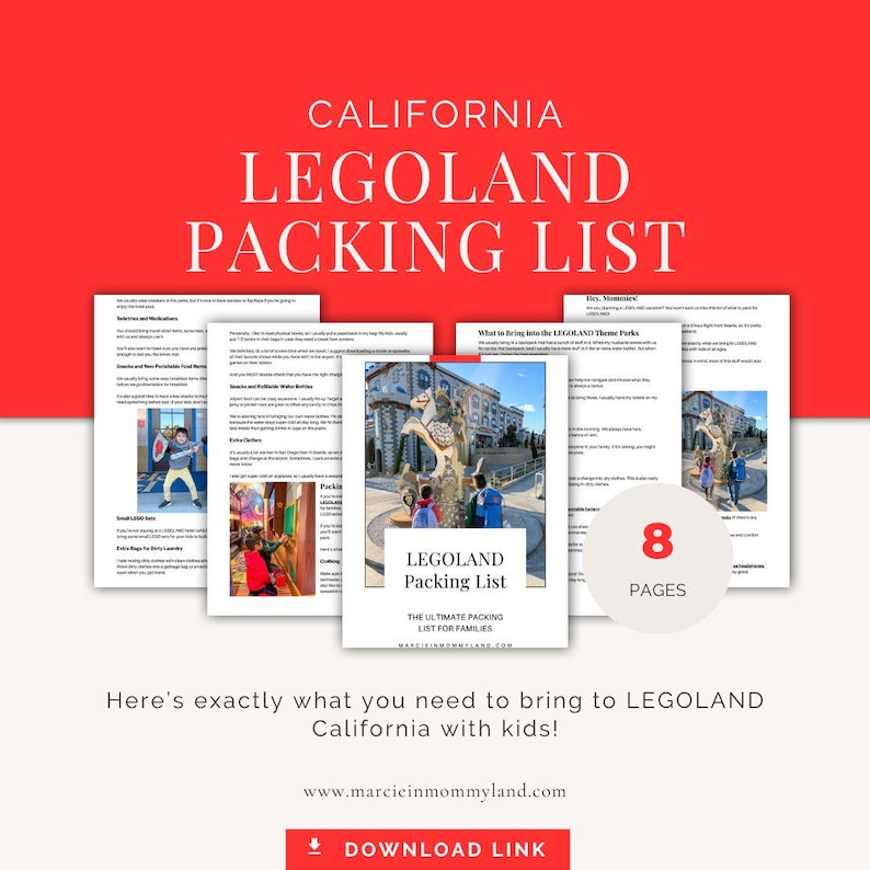 LEGOLAND Family Packing List | Printable Checklist for LEGOLAND ...