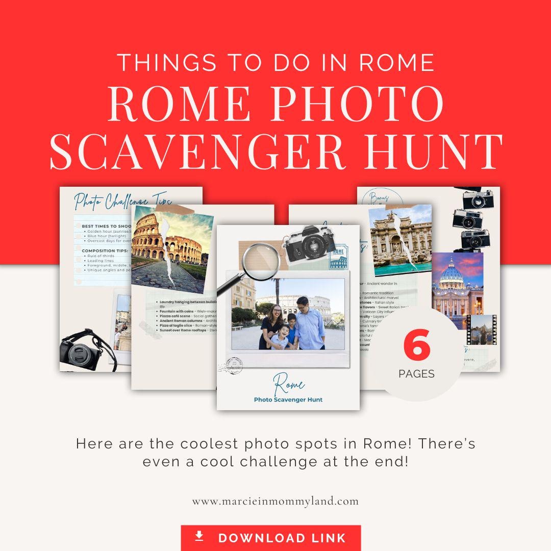 Rome Photo Scavenger Hunt, Fun Things to Do in Rome, Printable Rome ...