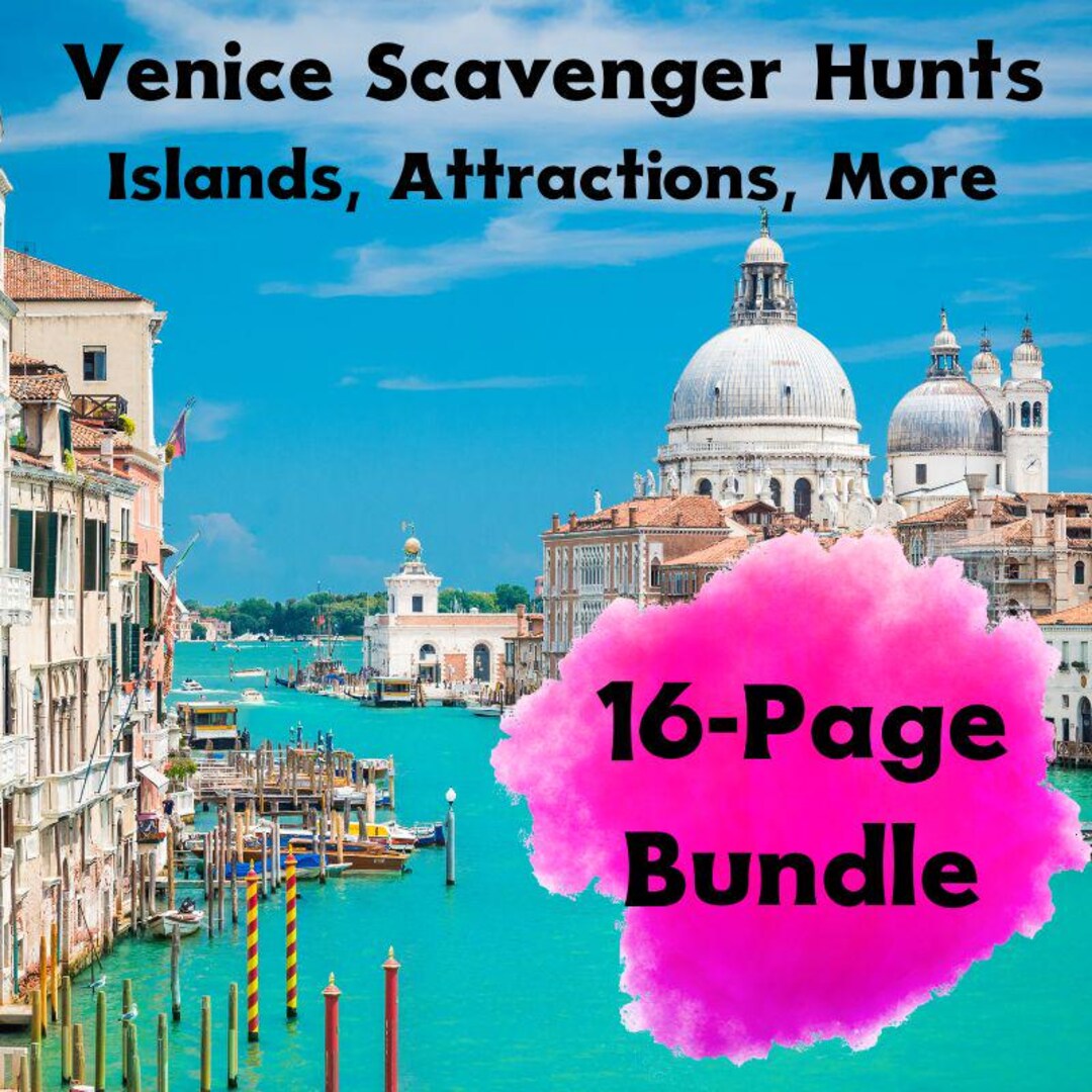 Venice Scavenger Hunt Bundle | 16-page Printable Travel Game for Kids ...