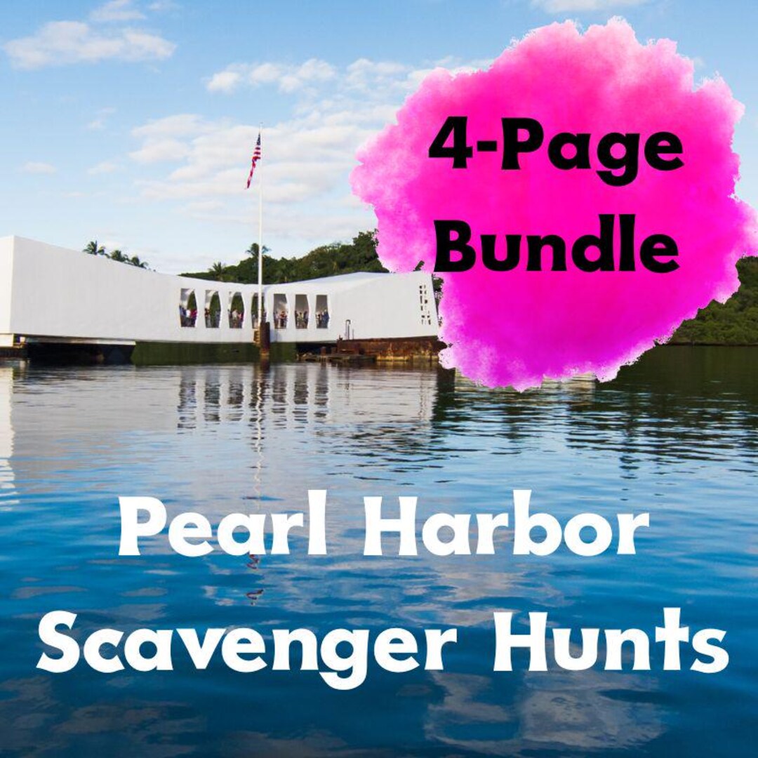 Pearl Harbor Scavenger Hunt for Kids, Printable History Activity Pack ...