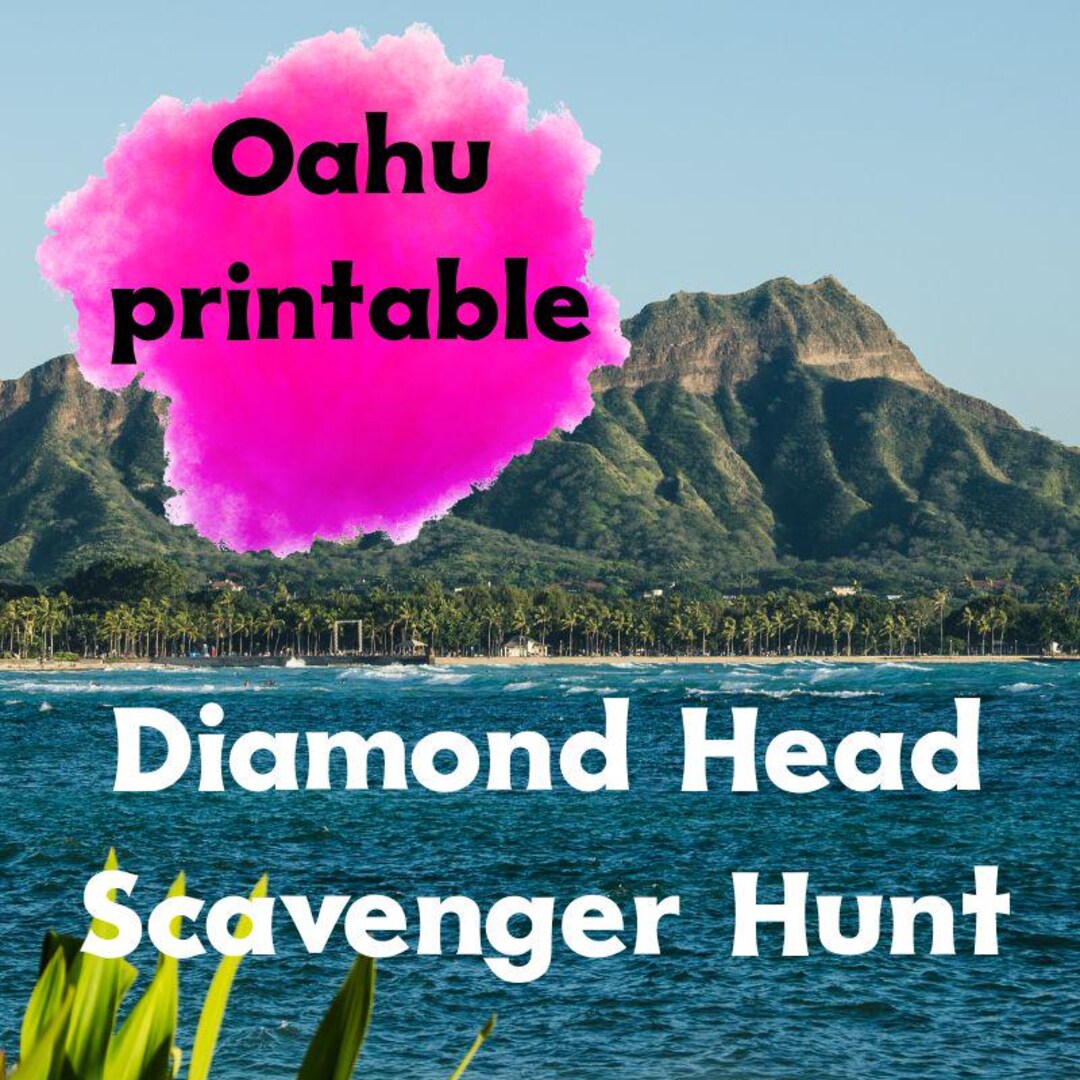 Diamond Head Scavenger Hunt Printable, Hawaii Hiking Activity for Kids ...