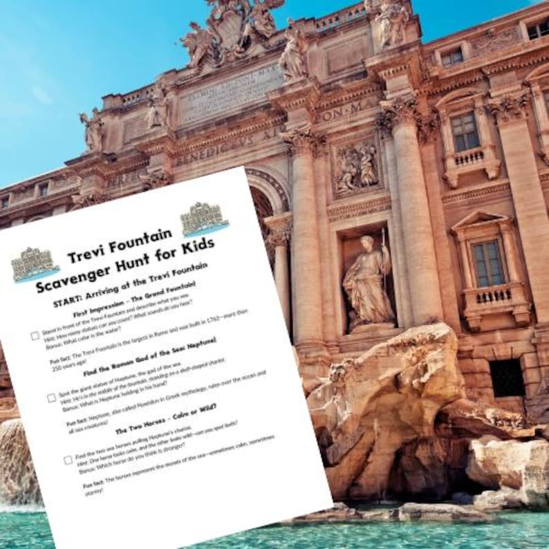 Rome Scavenger Hunt Printable for Kids, Italy Travel Activity PDF ...