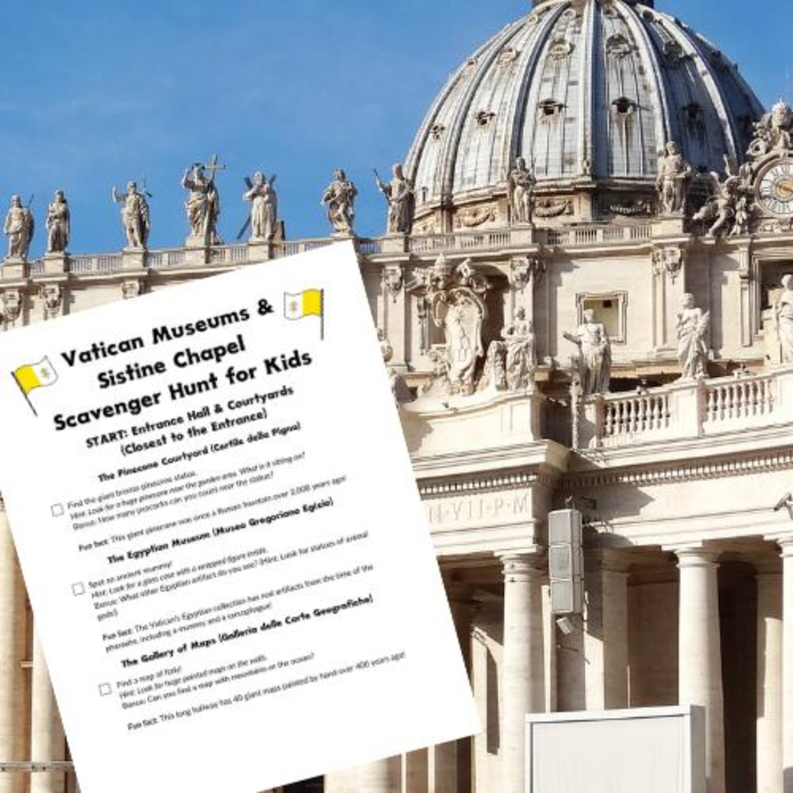 Rome Scavenger Hunt Printable for Kids, Italy Travel Activity PDF ...