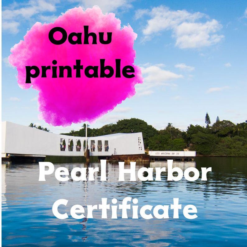 Pearl Harbor Young Historian Certificate | WWII Travel Award ...