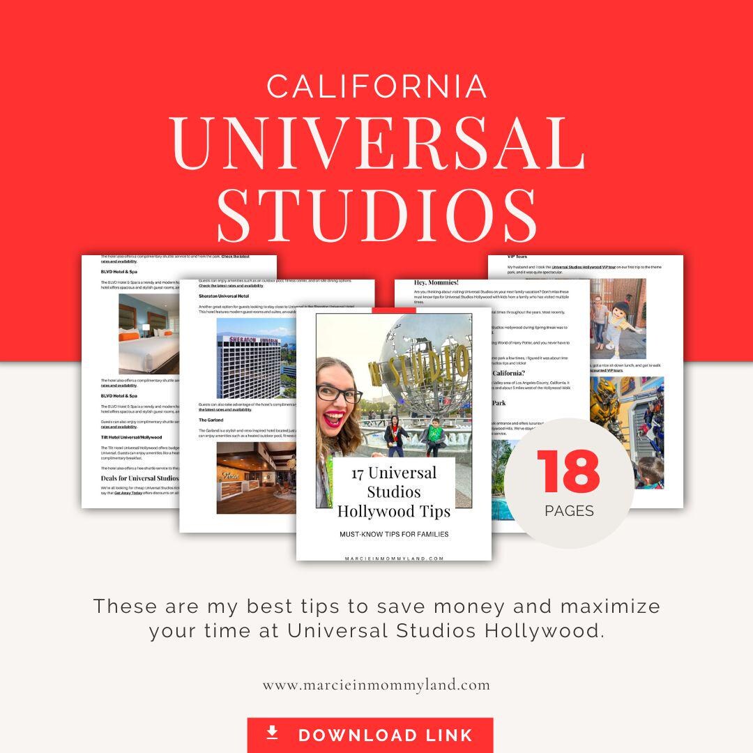 Universal Studios Hollywood Family Guide, Printable Travel Planner PDF ...