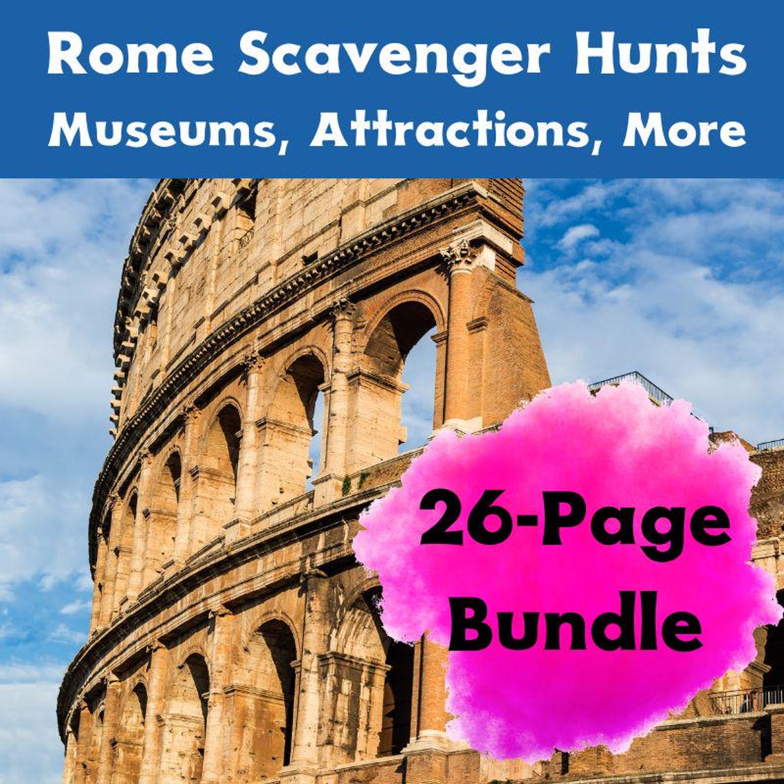 Rome Scavenger Hunt Printable for Kids, Italy Travel Activity PDF ...