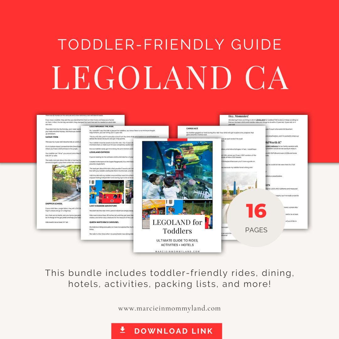 LEGOLAND With Toddlers Guide | Printable PDF of Rides, Activities ...