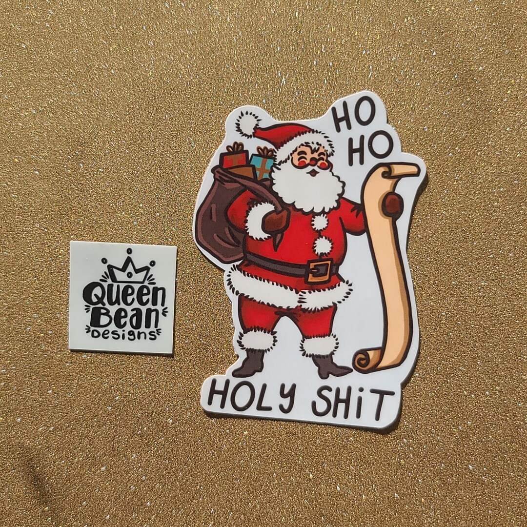 Ho Ho Holy Shit Retro Vintage Santa With List Handmade - Etsy