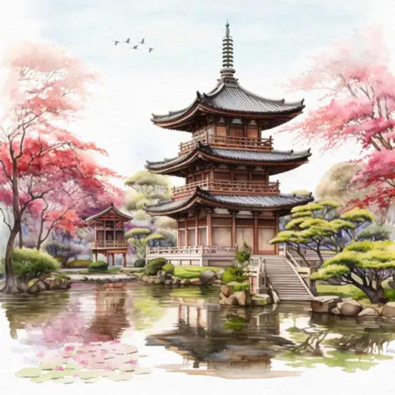 Japanese Architecture Glass - Etsy