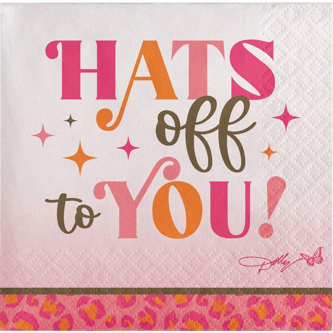 Dolly Parton Decoupage Napkin, I Beg Your Parton Hats, Cocktail Size 5 ...