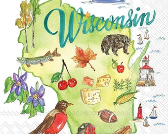 Autumn Scarecrow Gnome Decoupage Napkin 5 X 5 Cocktail Size, Journals ...