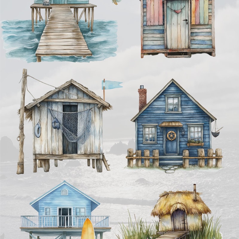 Beach House Rice Paper - Etsy
