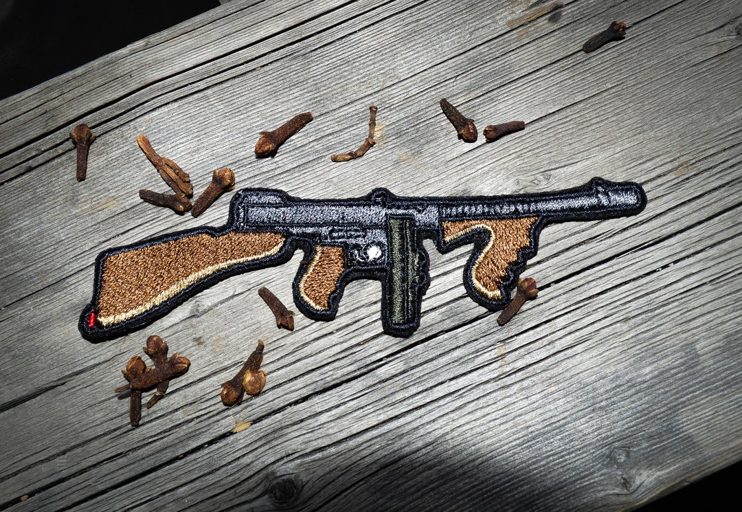 Thompson Submachine Gun Embroidery Patch - Etsy