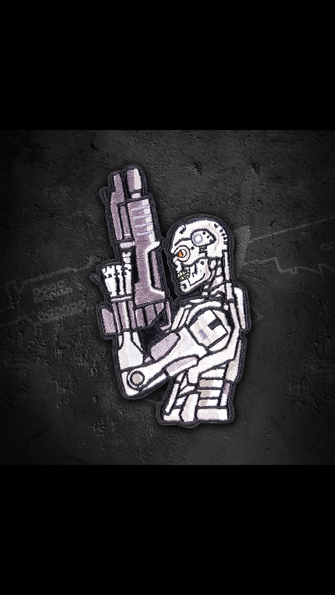 Terminator Robot Embroidery Patch - Etsy