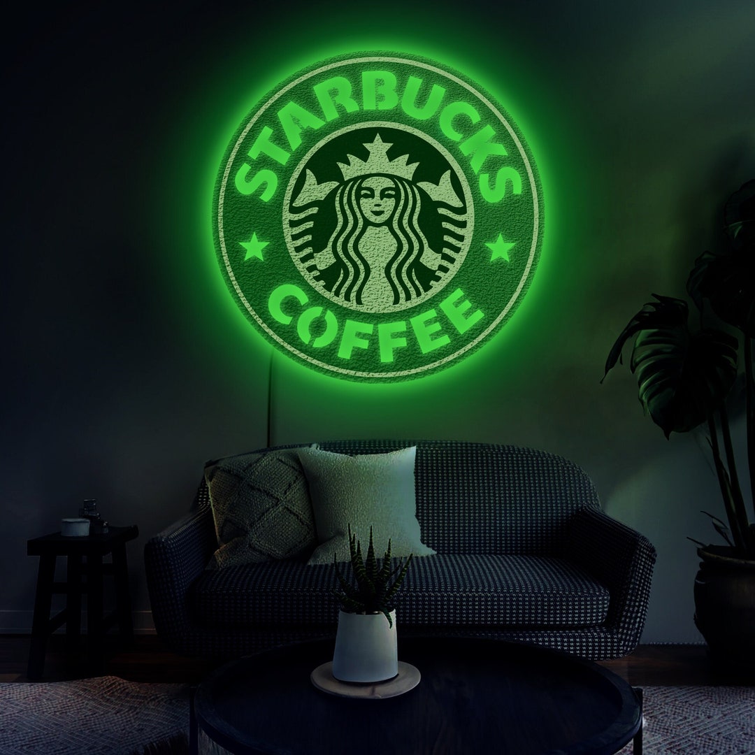 Starbucks Neon Sign Starbucks Led Sign Starbucks Logo Sign - Etsy